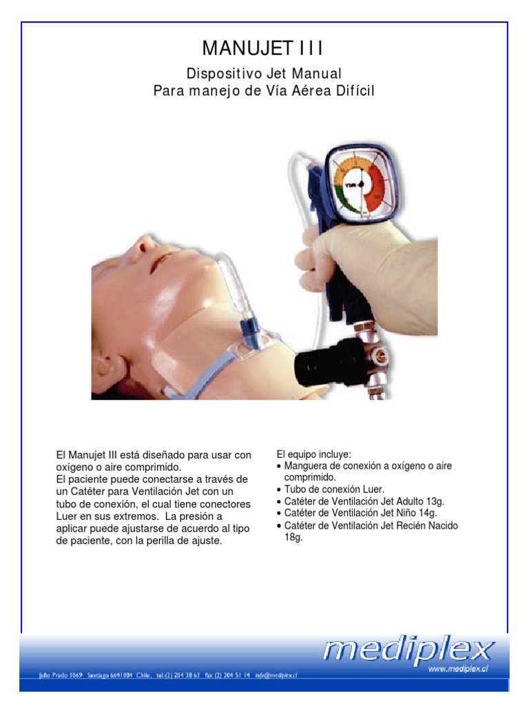 Dispositivo Manujet III para Ventilación Jet | PDF