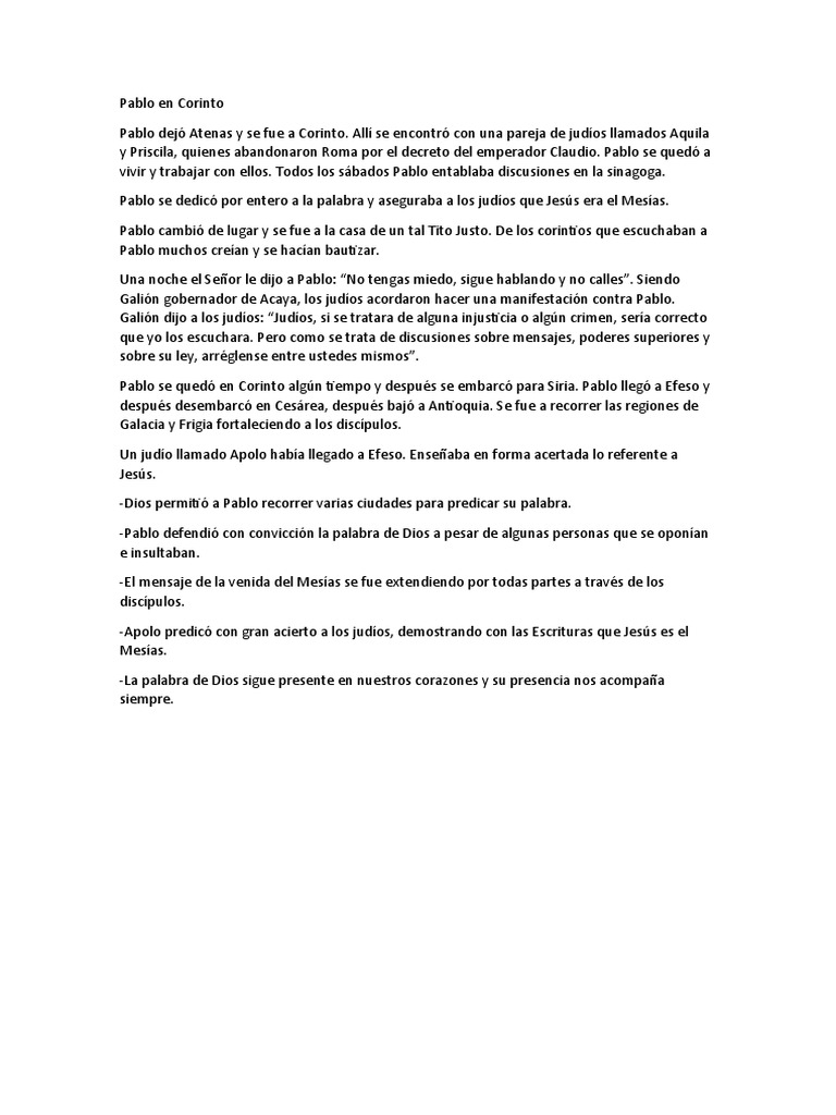 Pablo en Corinto | PDF