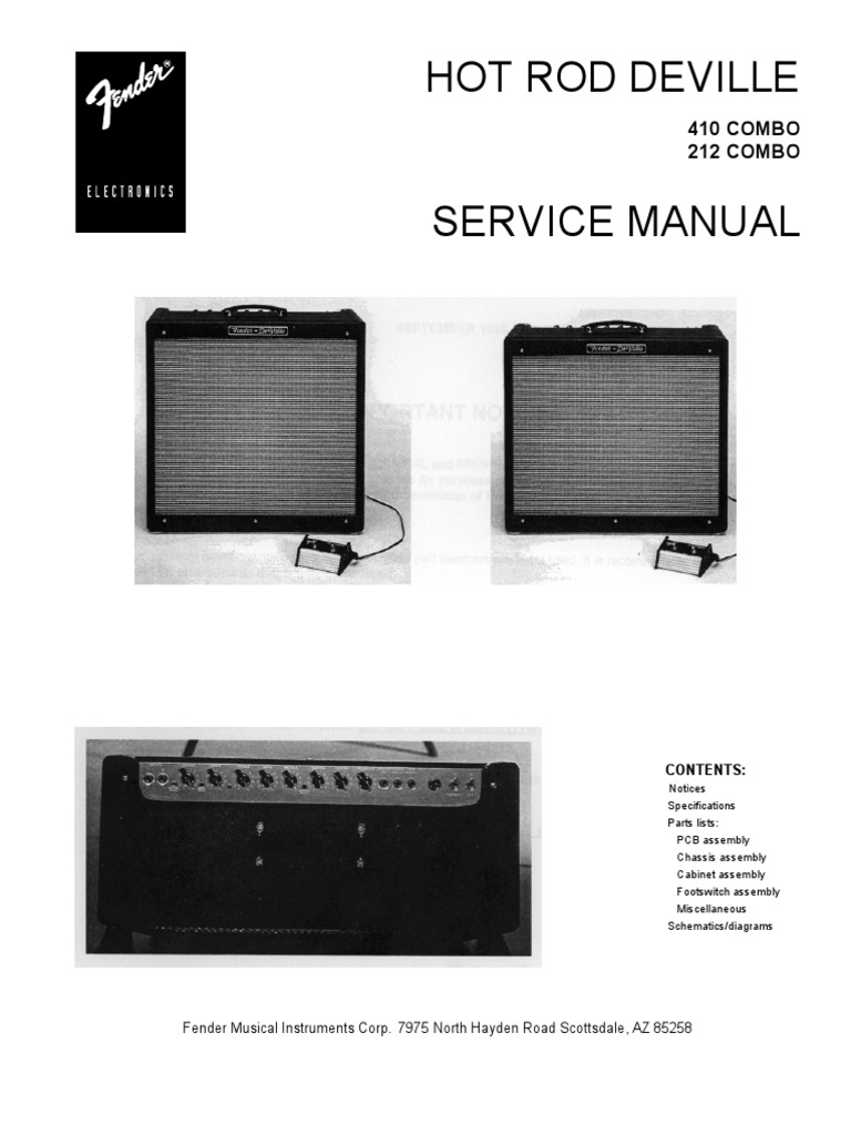 Hot Rod DeVille Service Manual | PDF