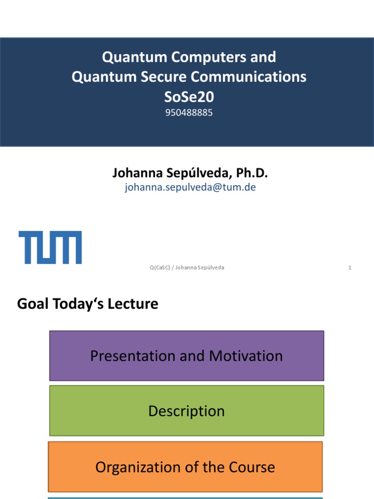 Quantum Computers and Quantum Secure Communication | PDF