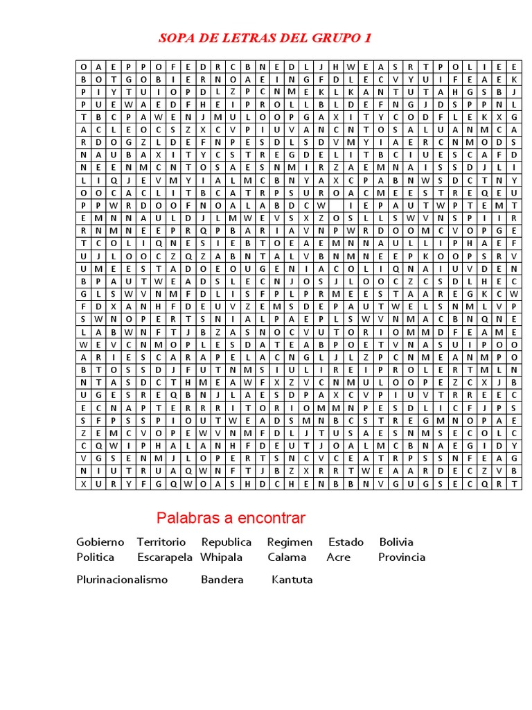 Sopa de Letras | PDF