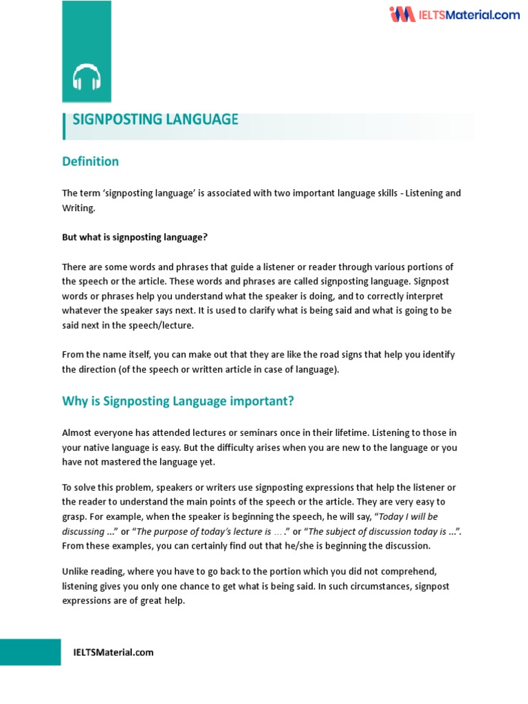 1634538939_SELF-PACED - SIGNPOSTING LANGUAGE .docx | PDF