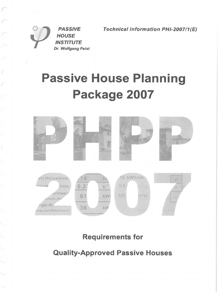 PHPP 2007 | PDF