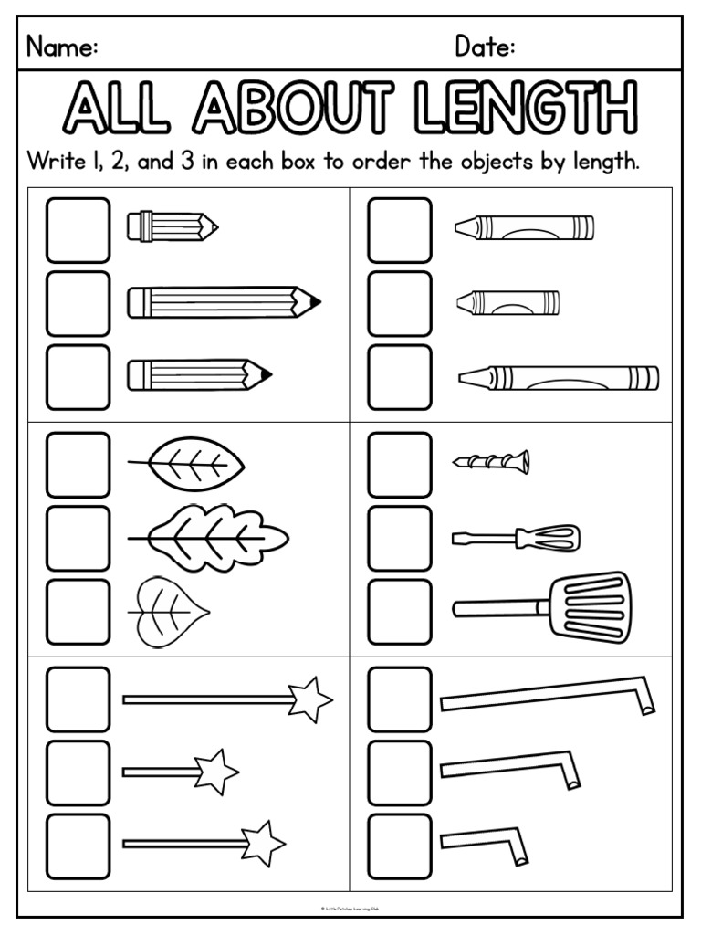 Object Measurement and Sorting Activities | PDF | Games & Activities ...