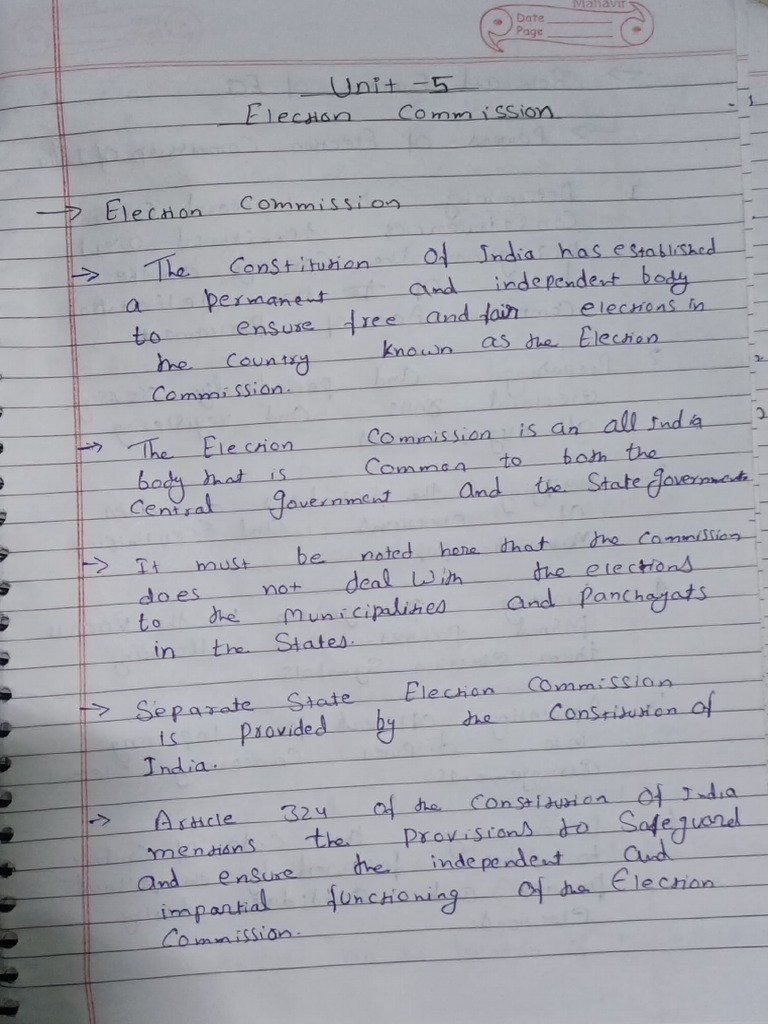 Indian Constitution Sem-6 Notes | PDF