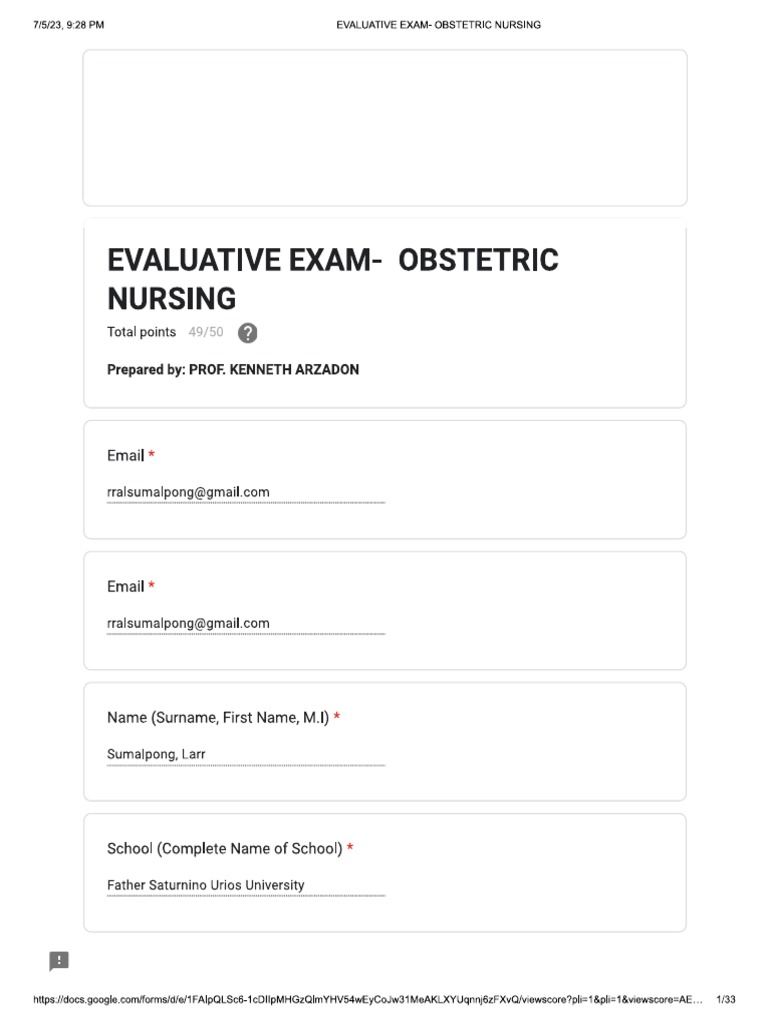 Eval Exam Answers | PDF