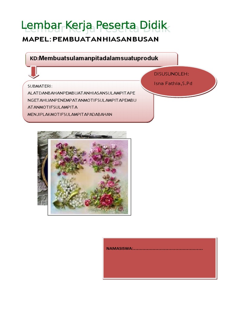 LKPD Sulam Pita | PDF