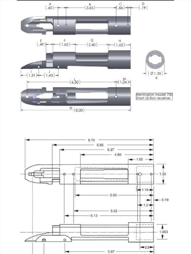 Dokumen - Tips - 5a6z4 Remington 700 Action Blueprints | PDF