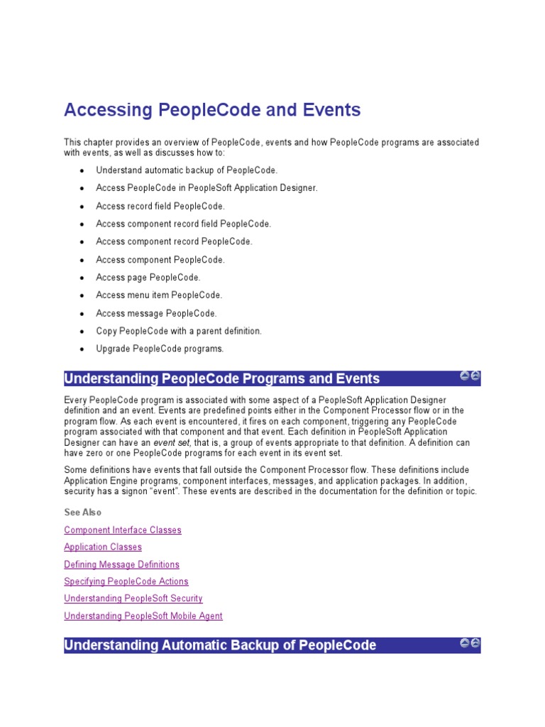 Accessing PeopleCode and Events-13 | PDF