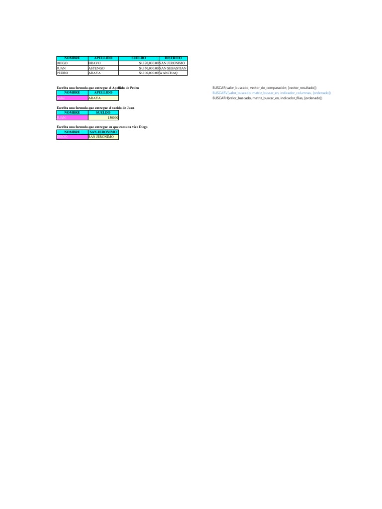 Ejercicios Excel 4 | PDF