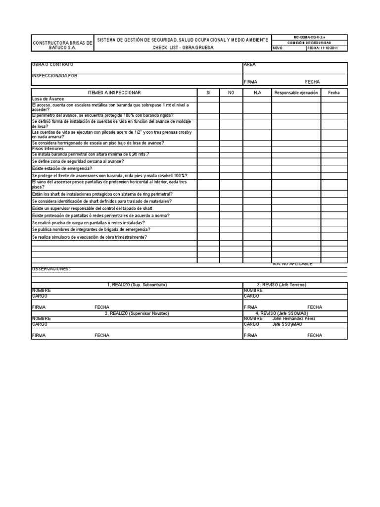 Check List De Obra Como Fazer Modelo Digital/modelo De Check List De Obra