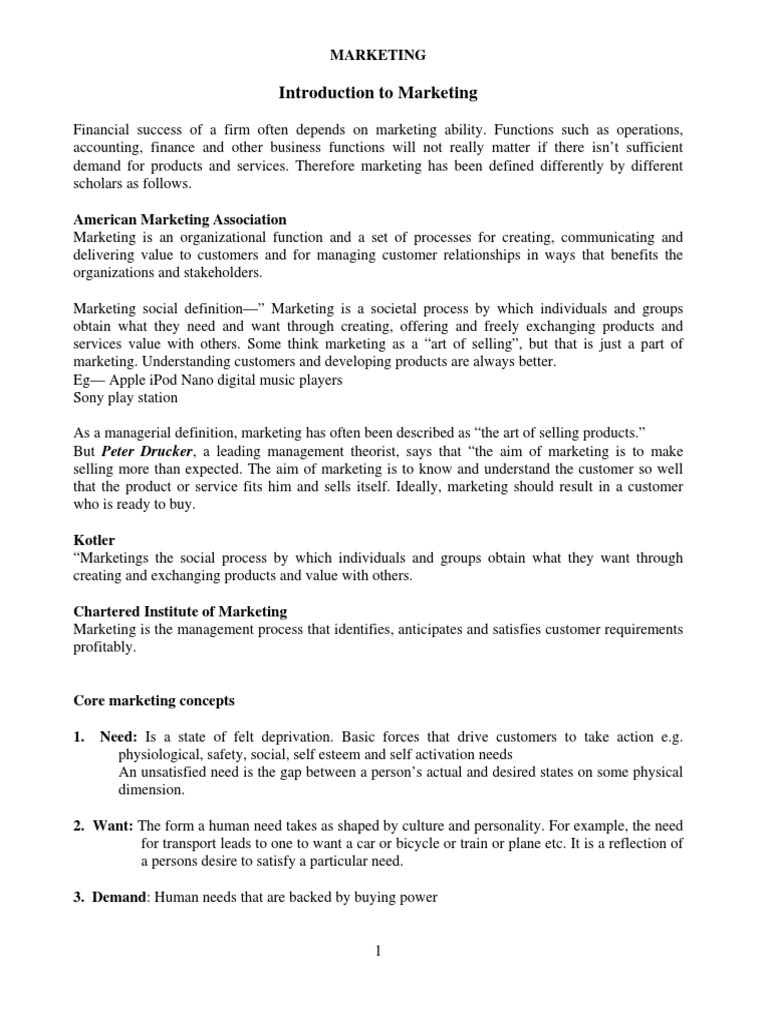 Marketing Notes-2 | PDF