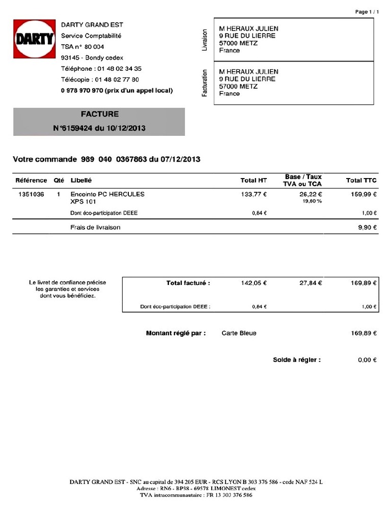 Fausse Facture | PDF