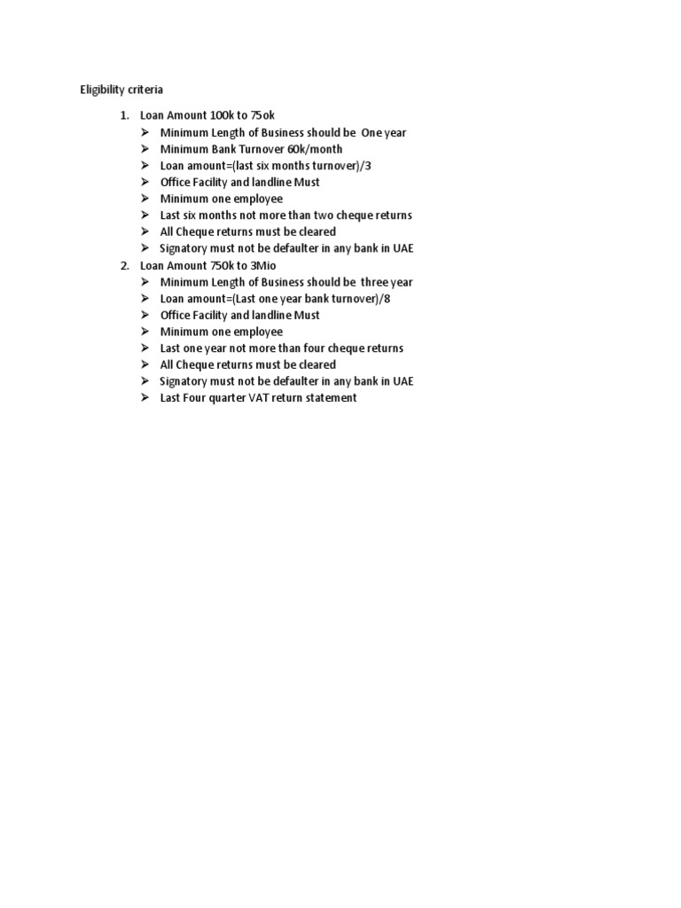 Eligibility Criteria PDF