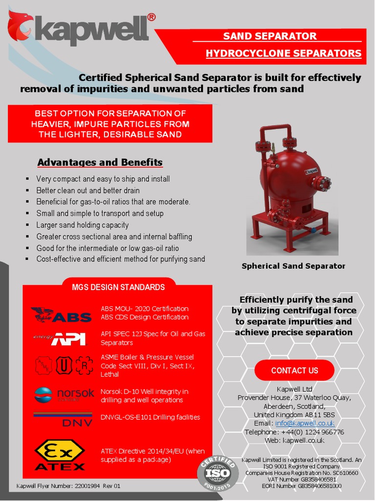 Spherical Sand Separator | PDF | Physical Sciences | Gases