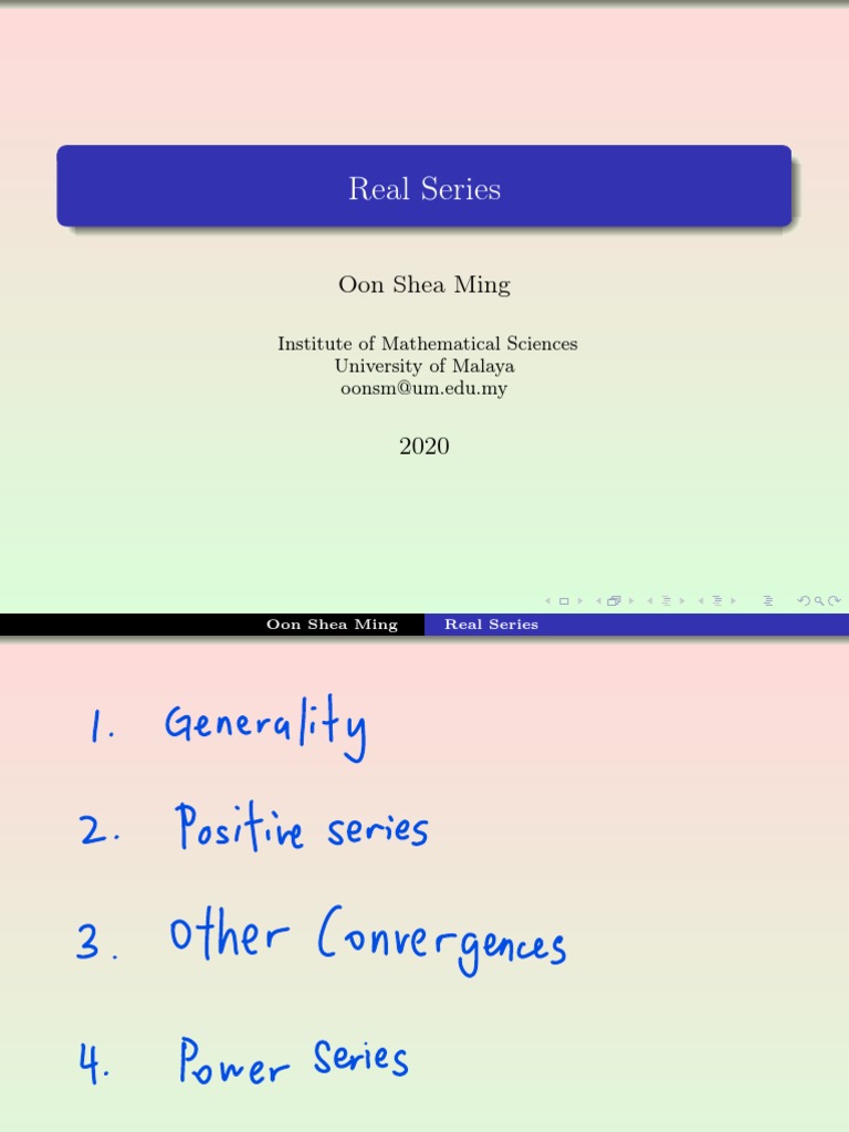 II Series-1 | PDF | Real Analysis | Calculus