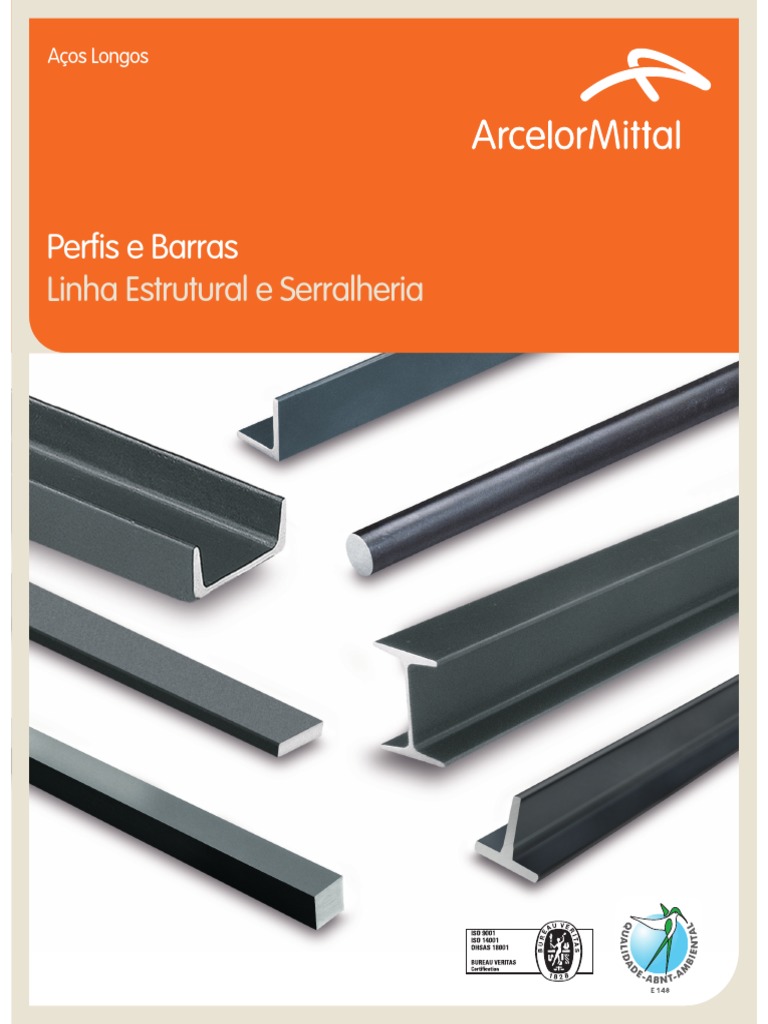 Arcelor Catalogo Perfis e Barras 21x28cm Web | PDF