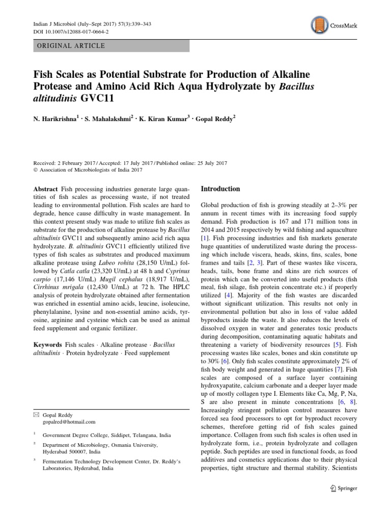 Fish Scales | PDF | Amino Acid | Biochemistry