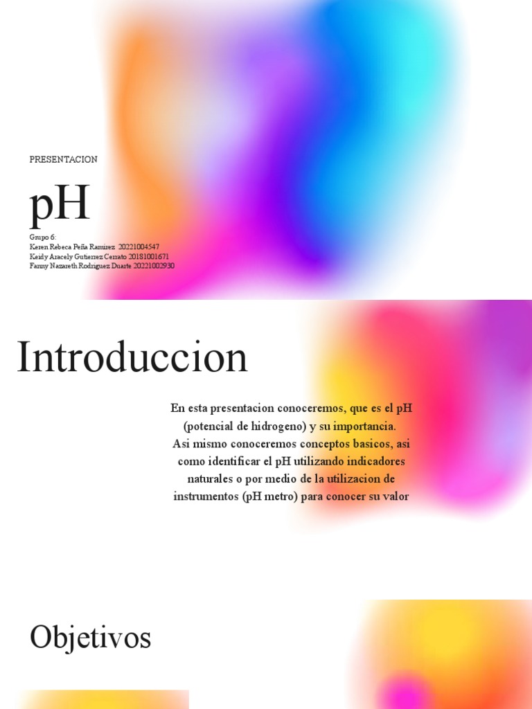 Presentation PH | PDF | Ph | Análisis