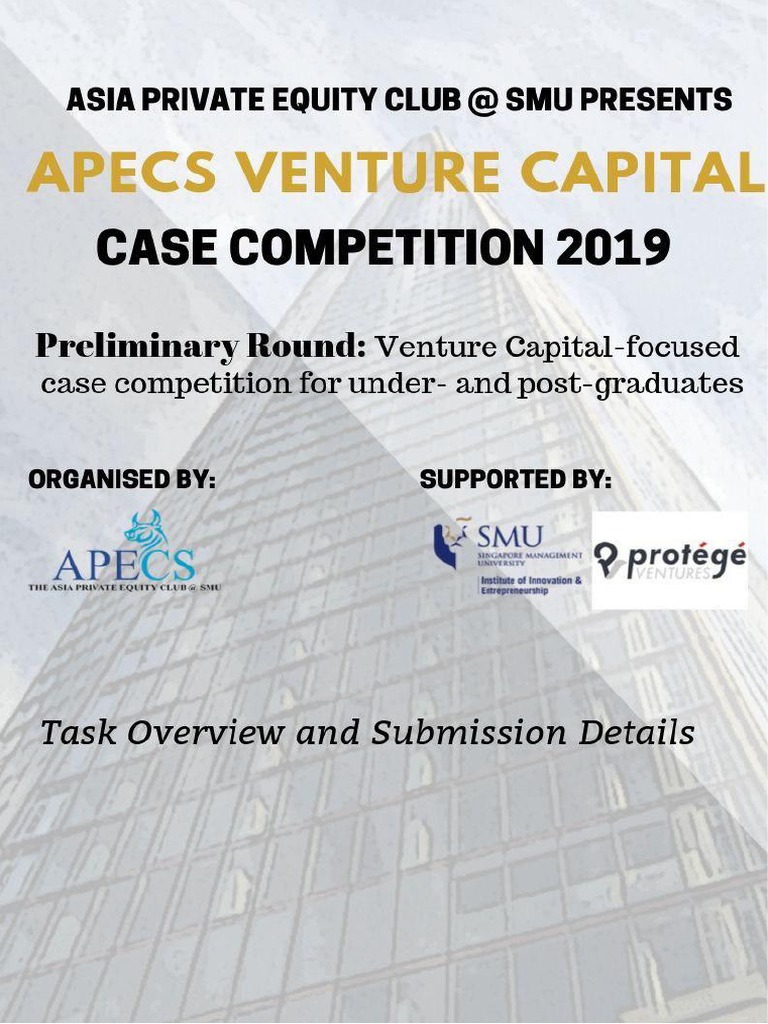 APECS Venture Capital Case Competition Pack 2019 [IGLOOHOME] | PDF