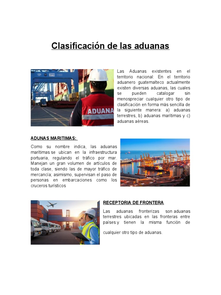 Clasificación de Las Aduanas | Descargar gratis PDF | aduana
