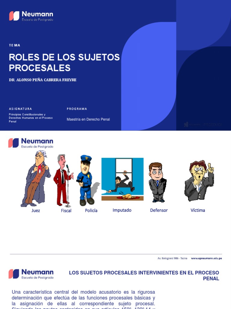 Sujetos Procesales en el Proceso Penal | PDF