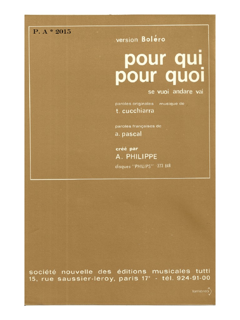 Dalida Pour Qui Pour Quoi (Se Vuoi Andare Vai) - Orchestration 1966 Po ... Dalida Pour Qui Pour Quoi (Se Vuoi Andare Vai) - Orchestration 1966 Po ...