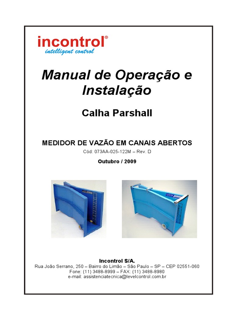 Calha Parshall InControl | PDF