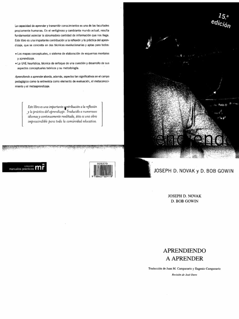 Aprendiendo A Aprender Novak Gowin | PDF
