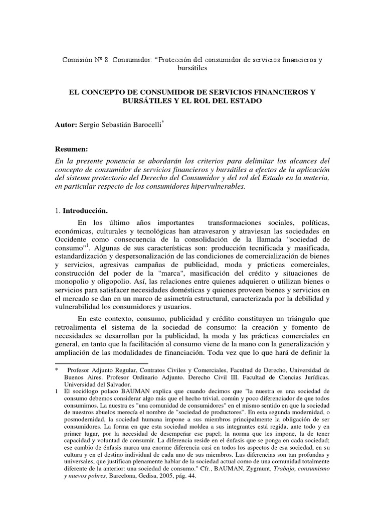 Barocelli EL-CONCEPTO | PDF | Protección al Consumidor | Los consumidores