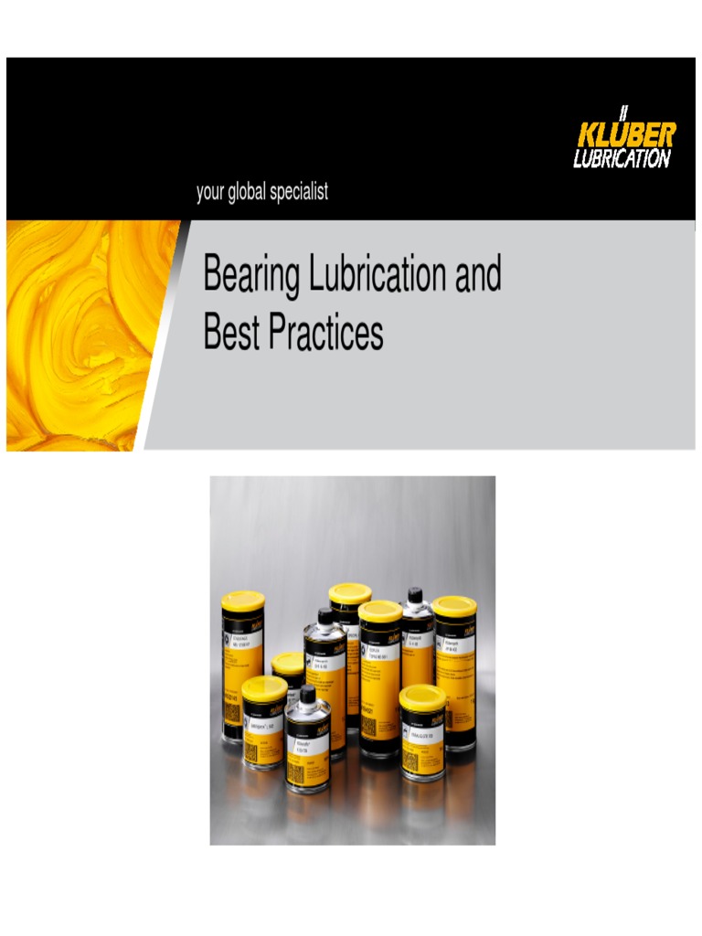 Kluber Lubrication - Lubrication Theory and Best Practices | PDF