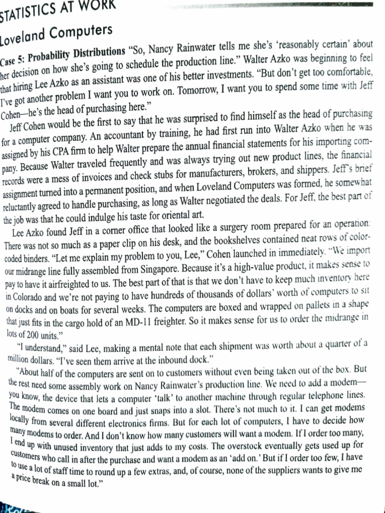 Statistics Case 2 | PDF