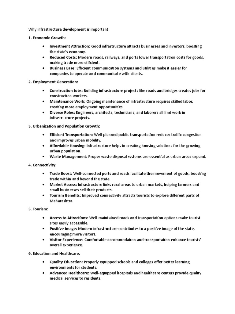 Why Infrastructure Development Is Important | PDF