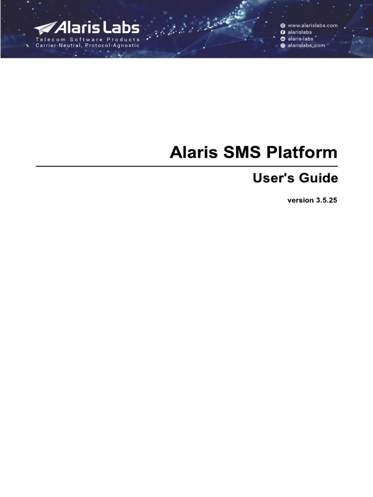 Alaris Sms Platform 3.5.25 | PDF | Routing | Software