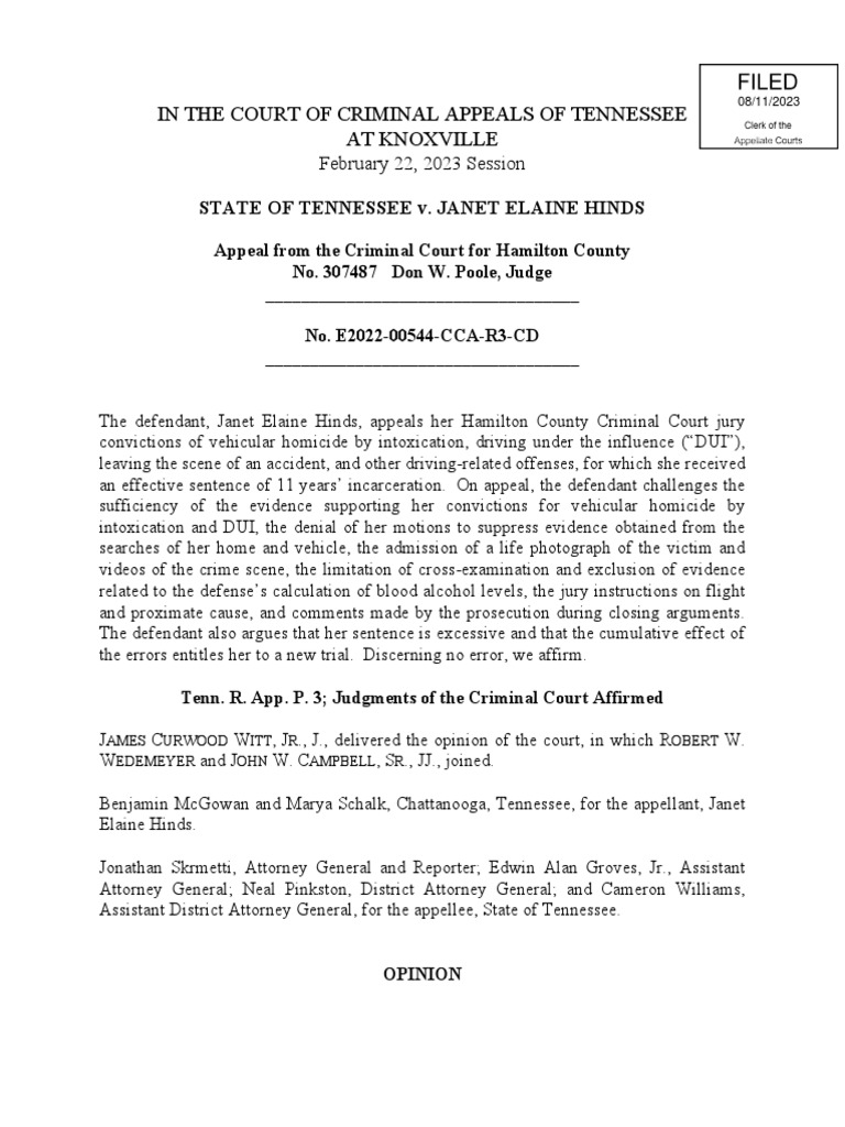 Judge Denies Janet Hinds Appeal | PDF | Traffic | Driving Under The ... Judge Denies Janet Hinds Appeal | PDF | Traffic | Driving Under The ...