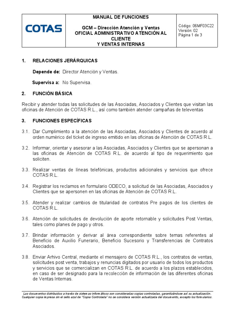 Manual de Funciones | PDF