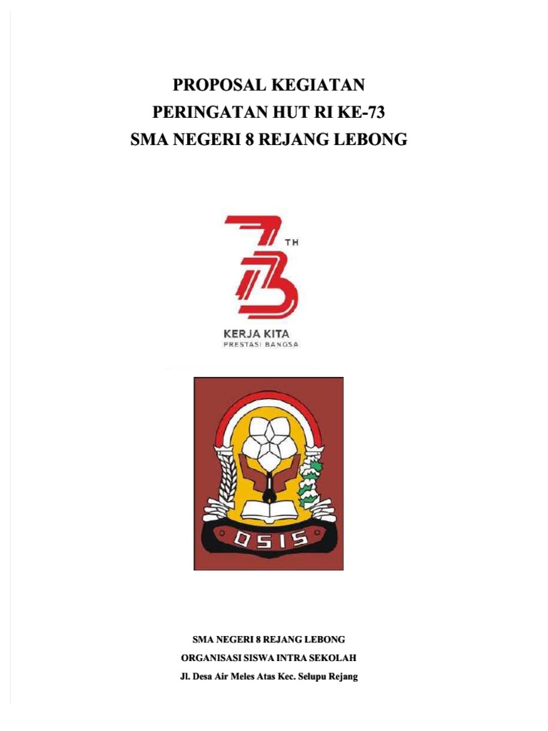PDF Proposal Hut Ri 73 Osis - Compress | PDF
