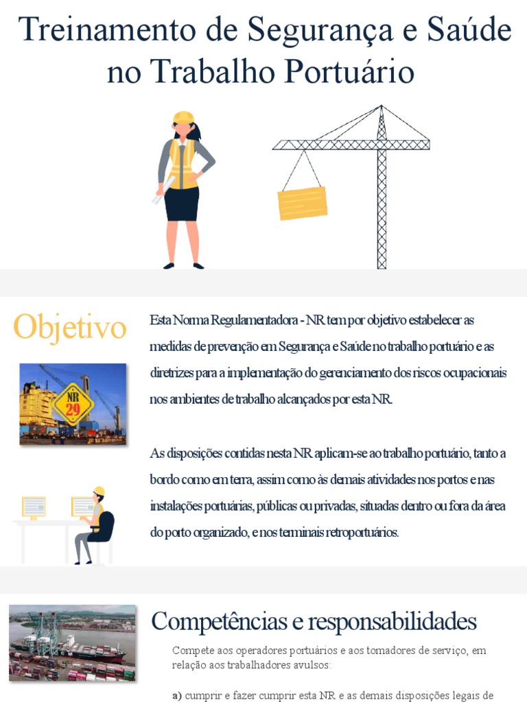 NR29 Treinamento SST Trabalho Portuario 2023 | Download grátis PDF ...