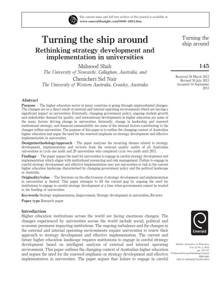 Turning The Ship Around | PDF