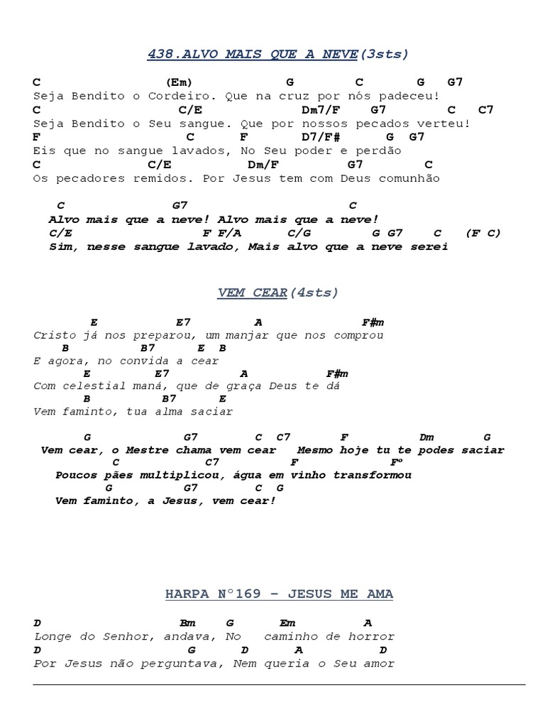 Cifra Semeando 06.03.22 | PDF Cifra Semeando 06.03.22 | PDF