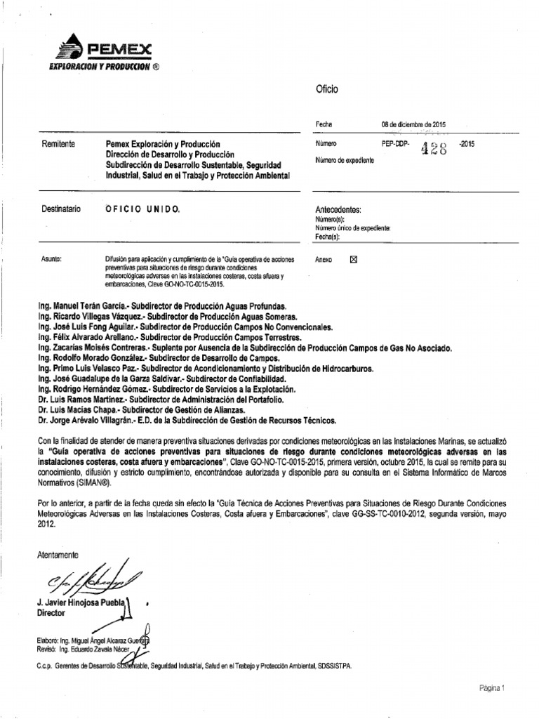 GO-NO-TC-0015-2015 - Guia Condiciones Climatologicas Adversas | PDF
