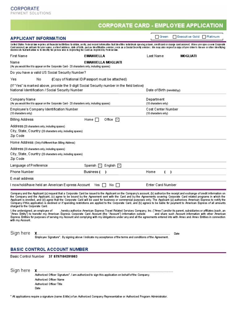 GDC-Employee Application Formulario | PDF