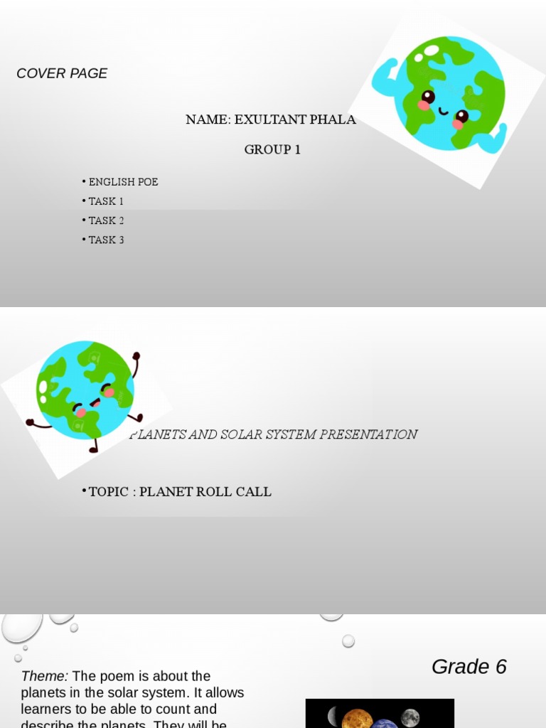 Grade 6 Planet Roll Call Lesson Plan | PDF | Learning | Cognition