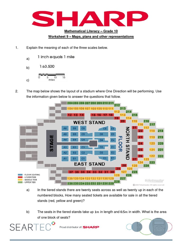 Worksheet 9 Maps Plans and Other Representations Grade 10 Mathematical ...