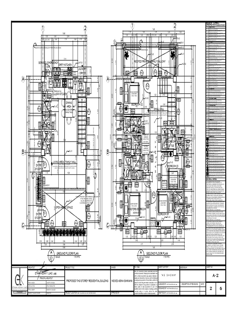 Two-Storey Residential Building Plan | PDF