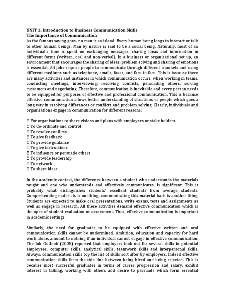 Communication & Literacy | PDF