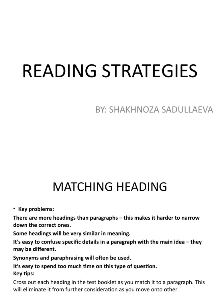 CEFR reading strategies | PDF