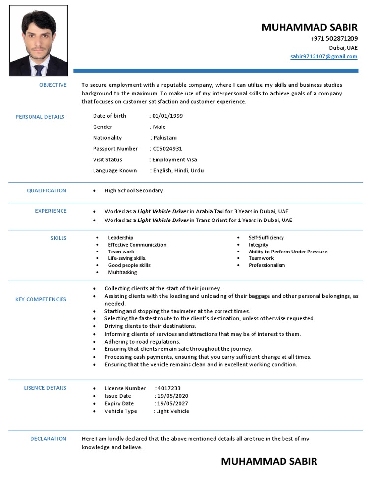 Sabir CV | PDF