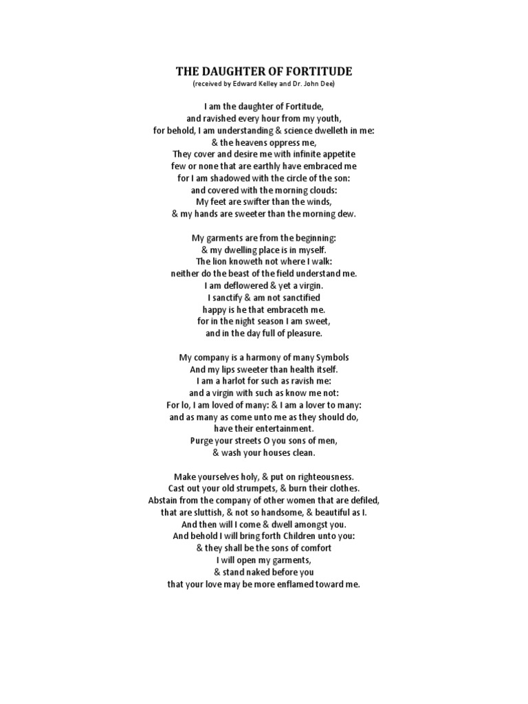 The Daughter of Fortitude | PDF