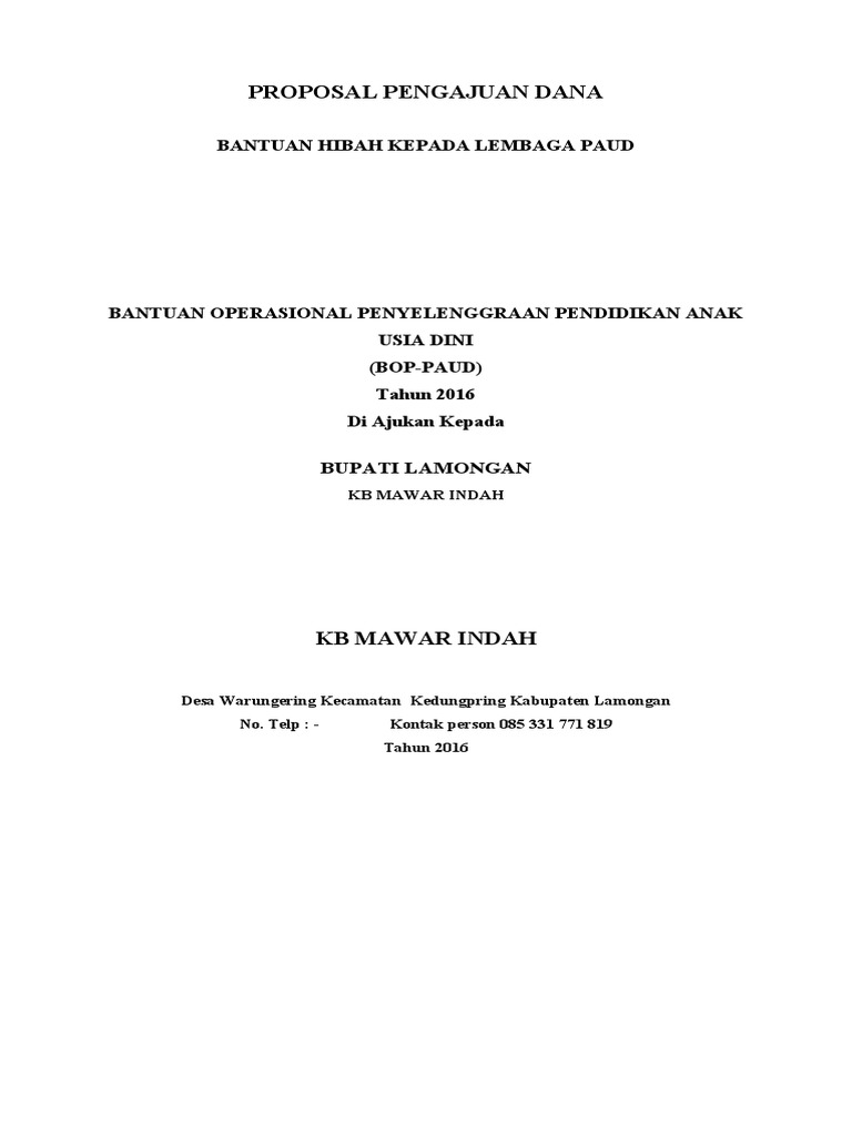 Proposal Pengajuan Dana | PDF